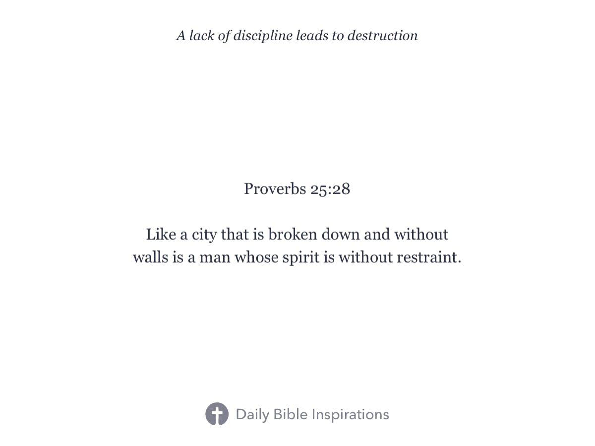 Proverbs 25:28 - Daily Bible Inspirations