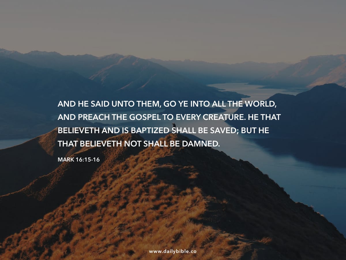 Mark 16:15-16 - Daily Bible Inspirations