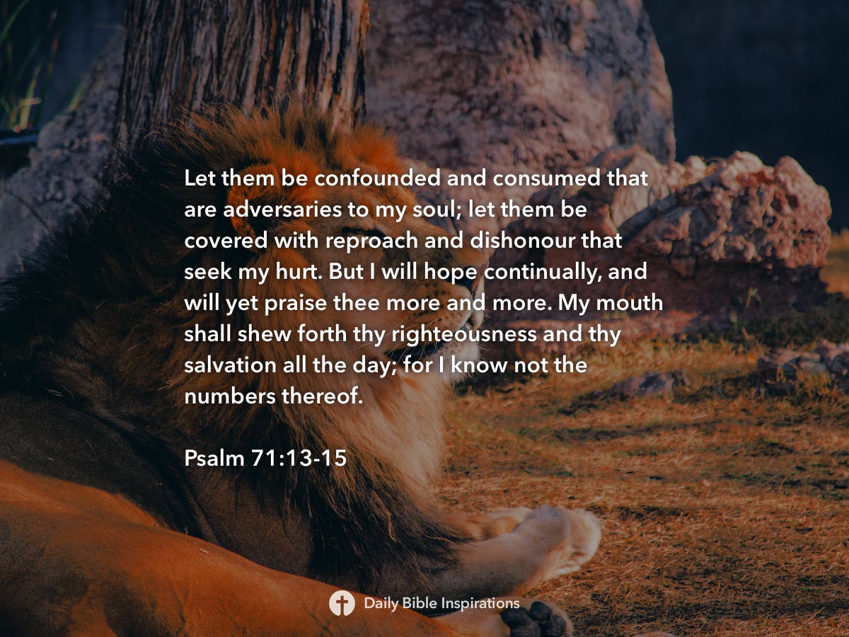 Psalm 71:13-15 | Daily Bible Inspirations