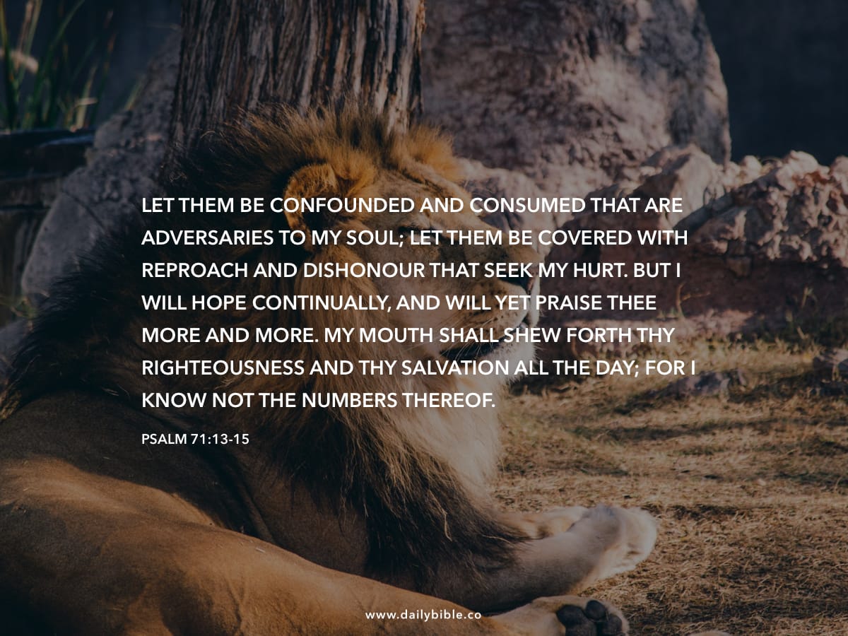 Psalm 71:13-15 - Daily Bible Inspirations