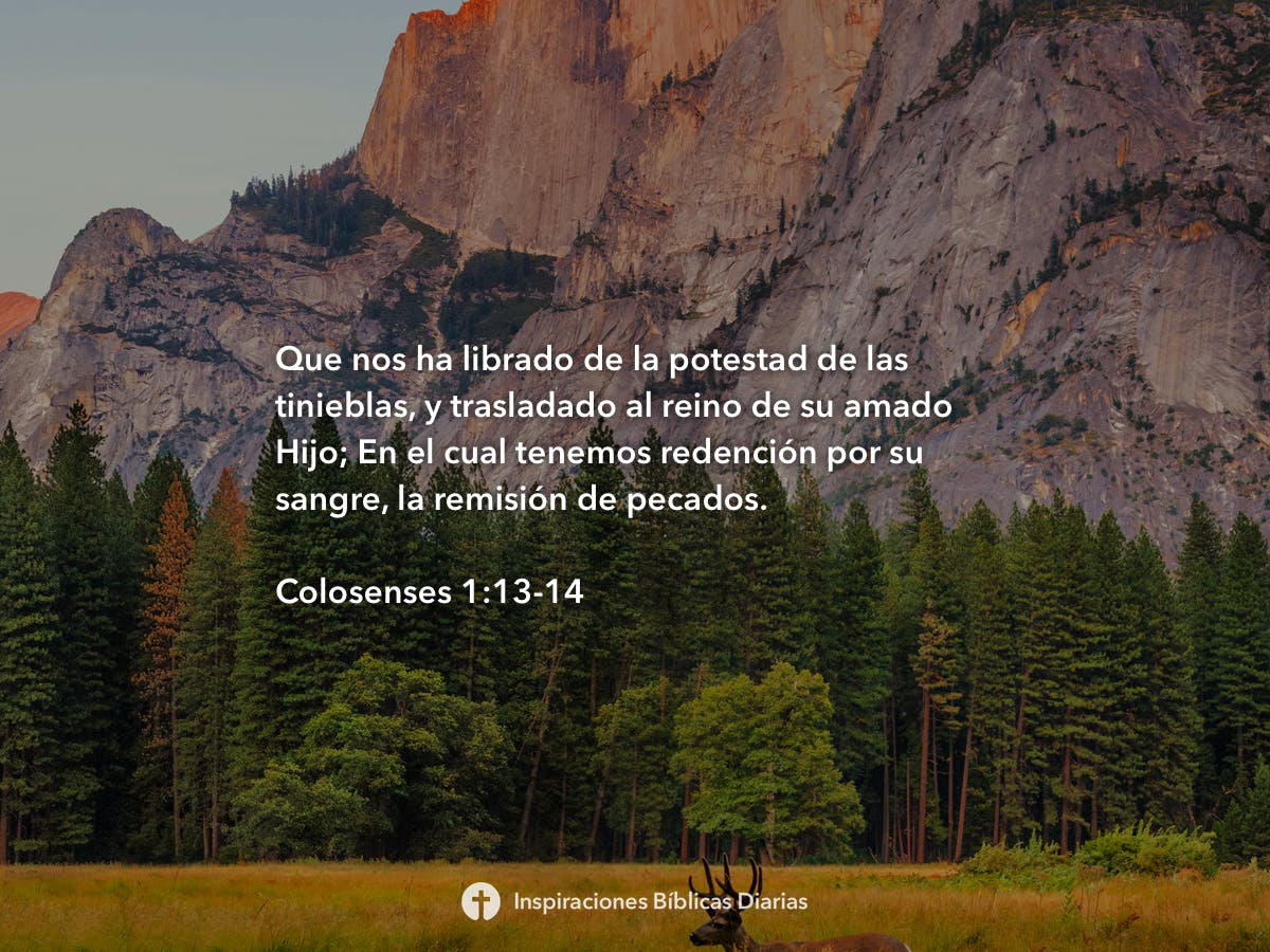 Colosenses 1:13-14 - Inspiraciones Bíblicas Diarias