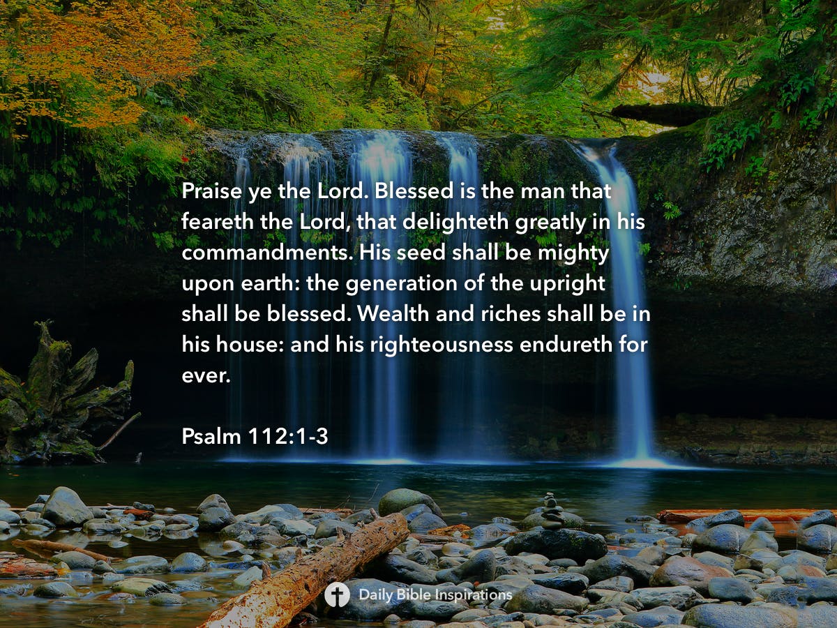 Psalm 112:1-3 - Daily Bible Inspirations