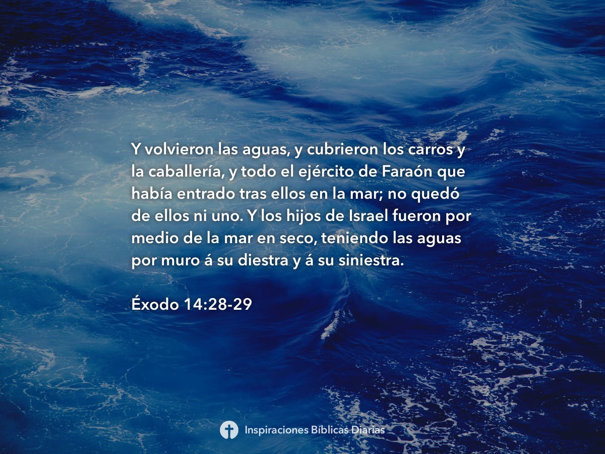 Éxodo 14:28-29 - Inspiraciones Bíblicas Diarias