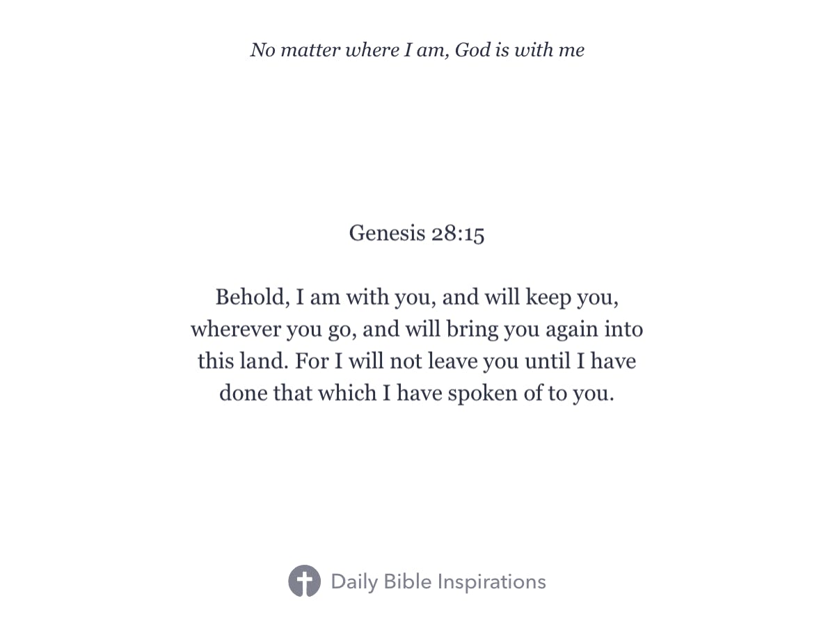 Genesis 28:15 - Daily Bible Inspirations