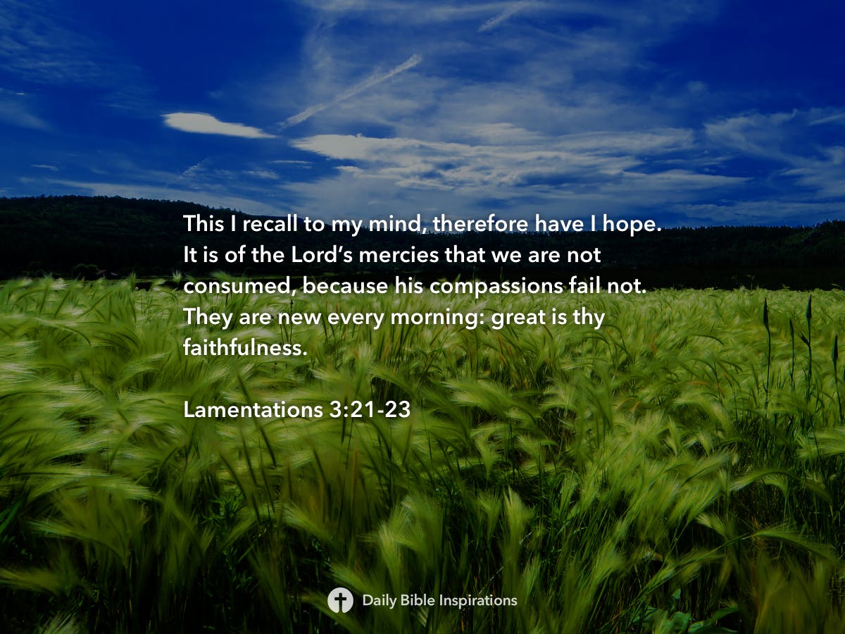 Lamentations 3:21-23 - Daily Bible Inspirations