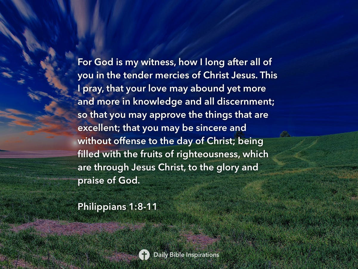 Philippians 1:8-11 - Daily Bible Inspirations