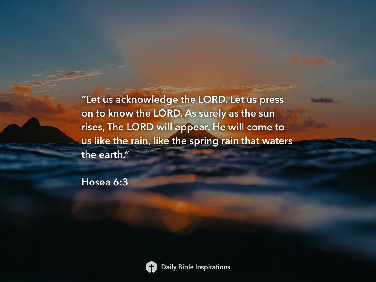 Hosea 6:3 - Daily Bible Inspirations
