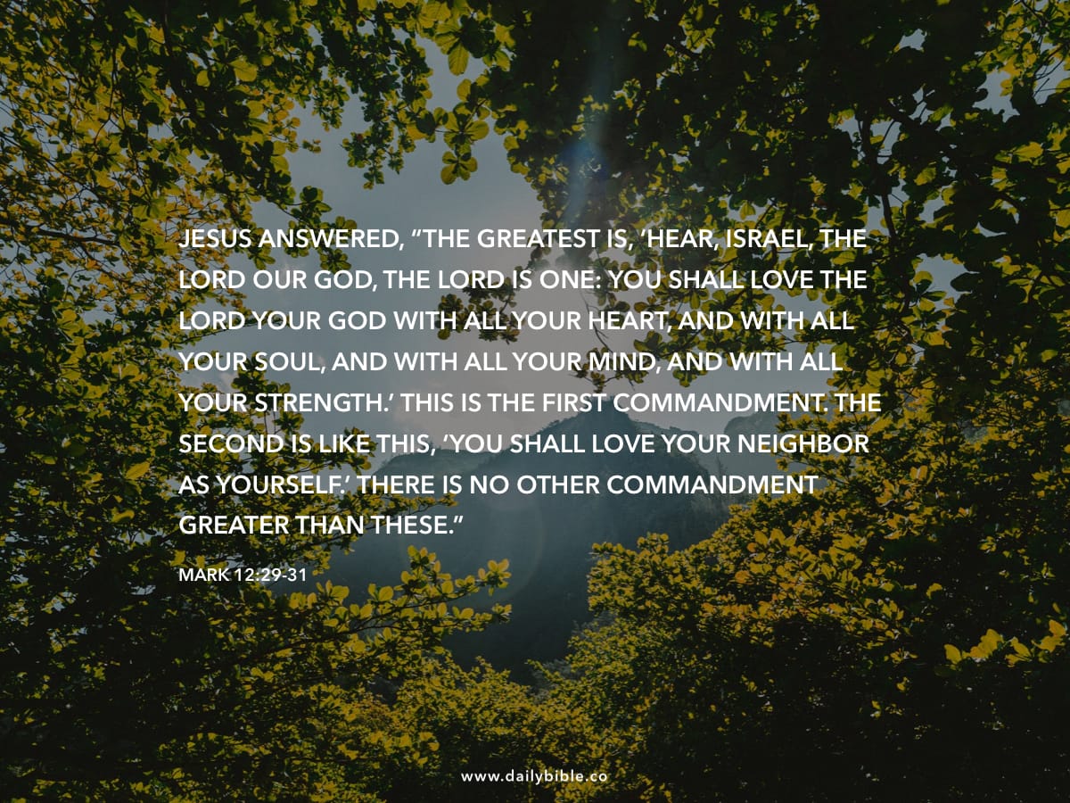 Mark 12:29-31 - Daily Bible Inspirations