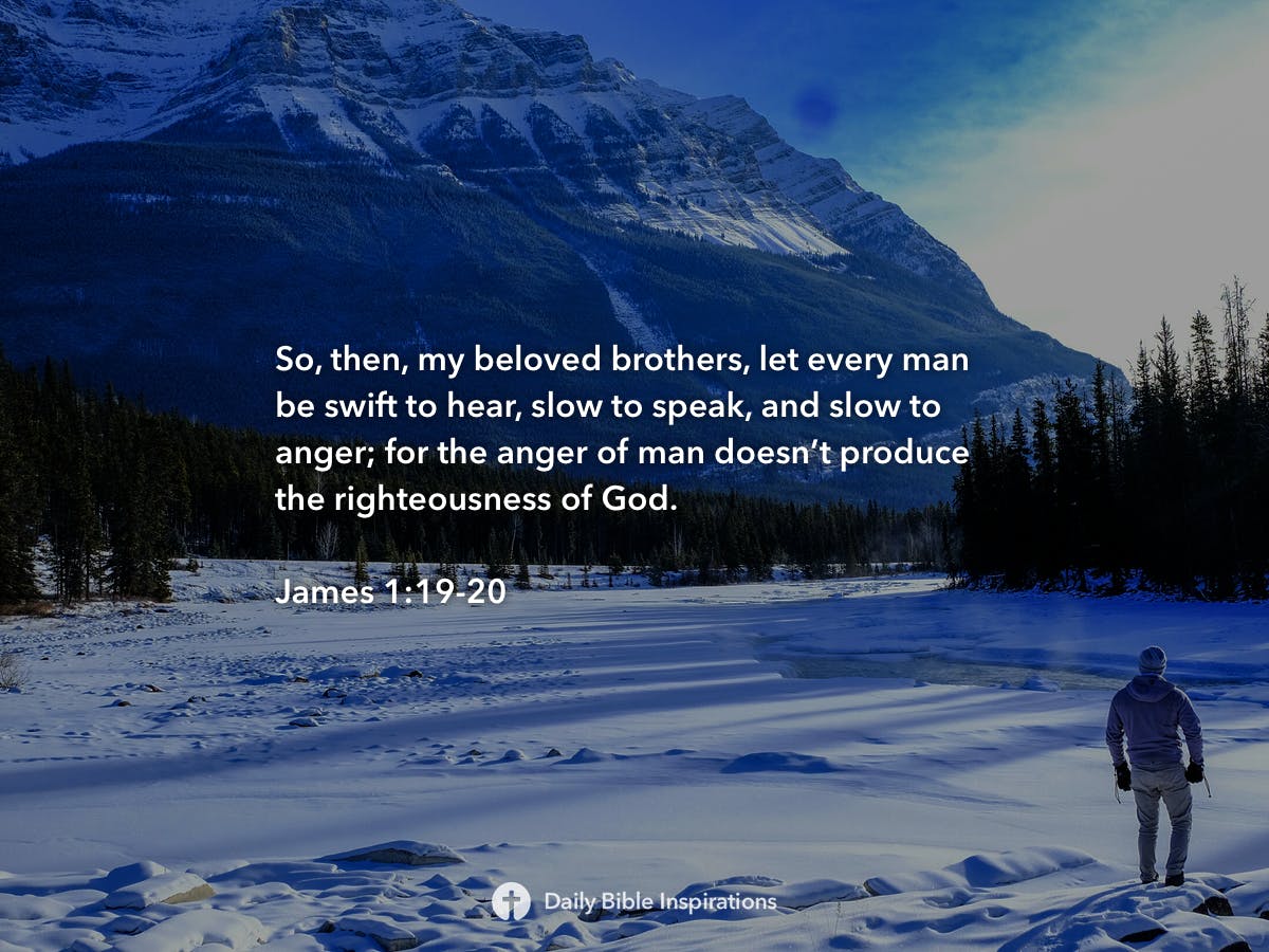 James 1:19-20 - Daily Bible Inspirations