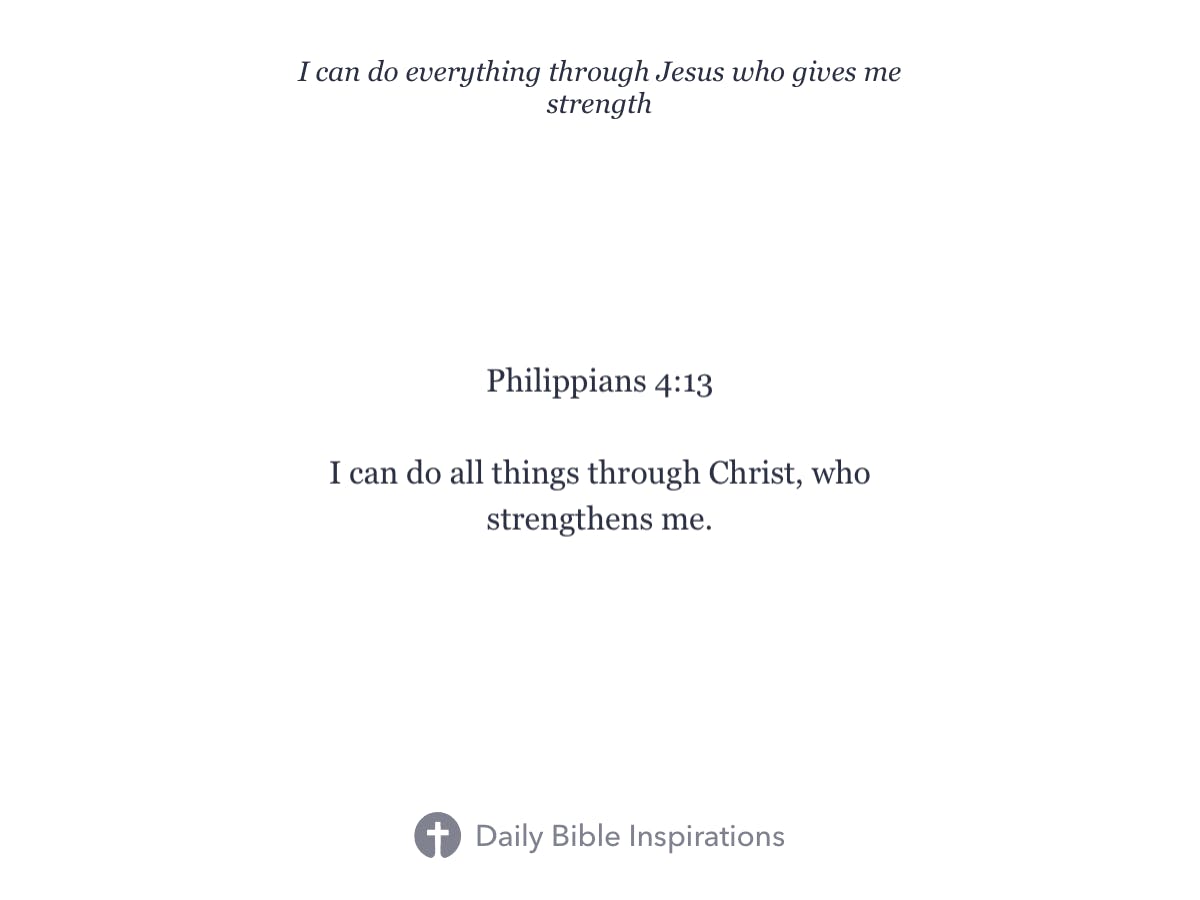 Philippians 4:13 - Daily Bible Inspirations