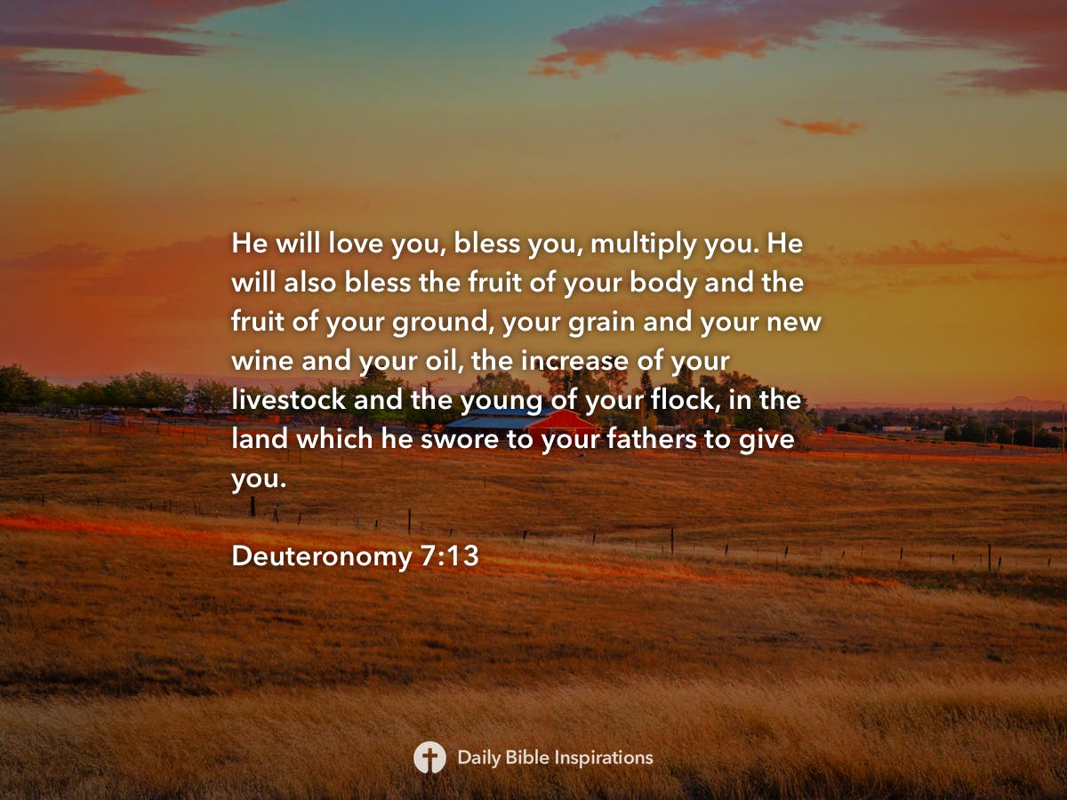 Deuteronomy 7:13 | Daily Bible Inspirations