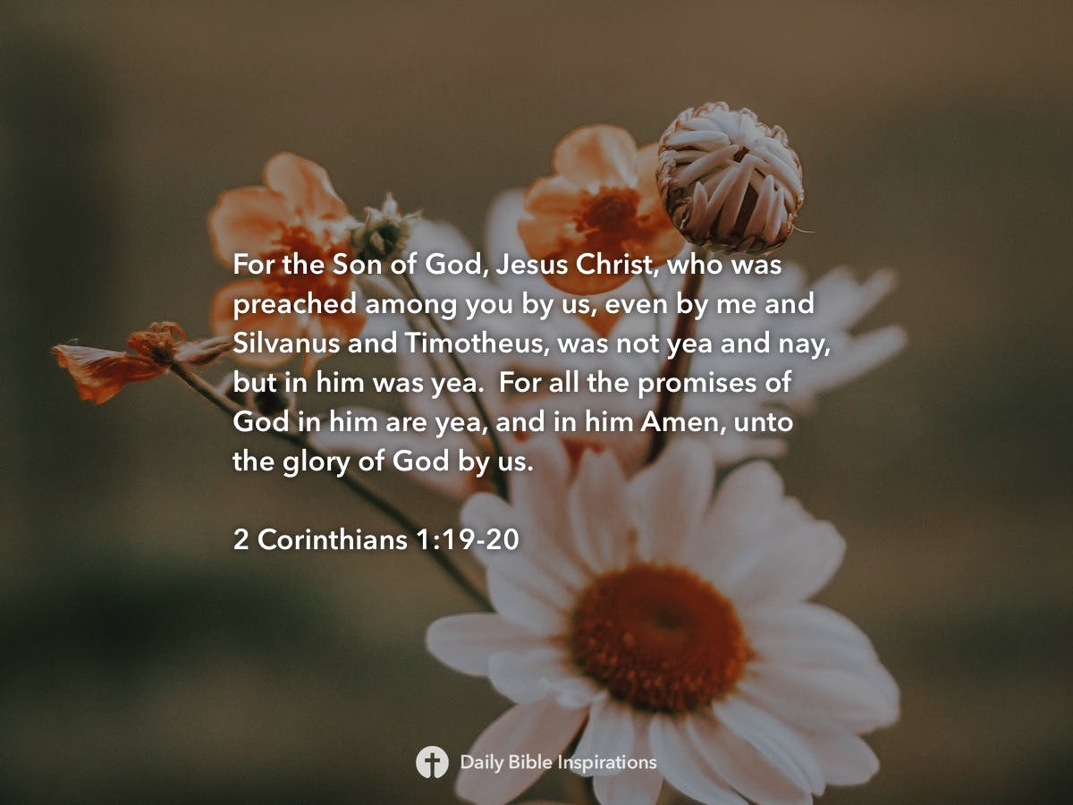 2 Corinthians 1:19-20 - Daily Bible Inspirations