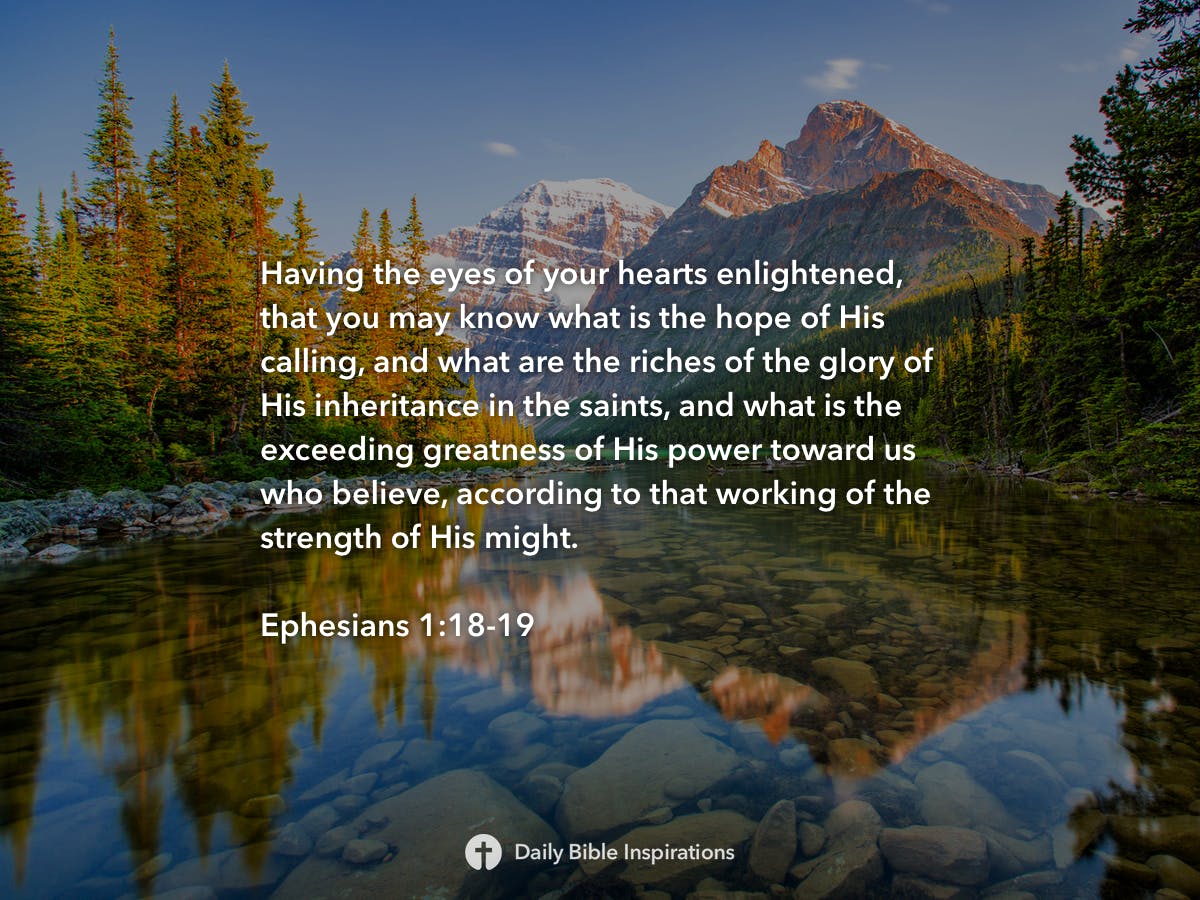 Ephesians 1:18-19 - Daily Bible Inspirations