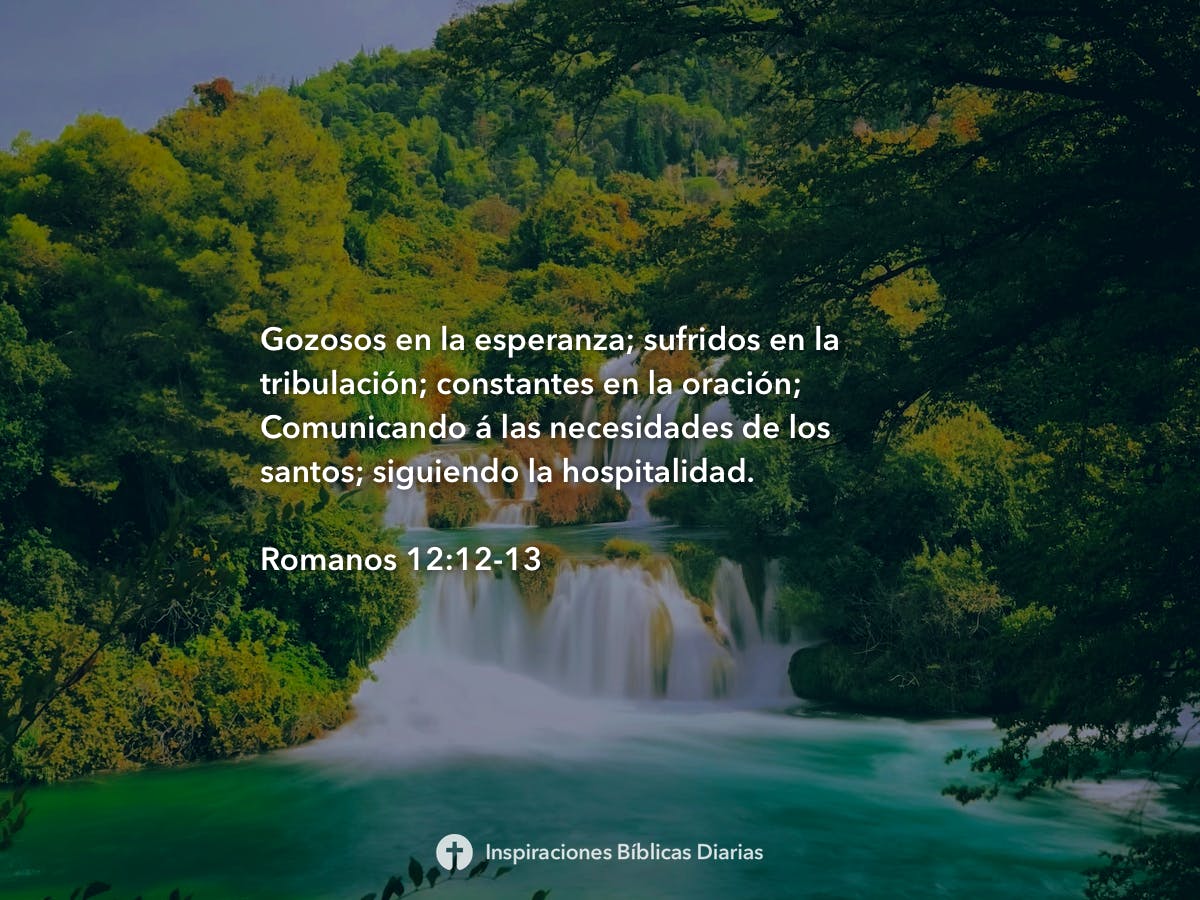 Romanos 12:12-13 - Inspiraciones Bíblicas Diarias