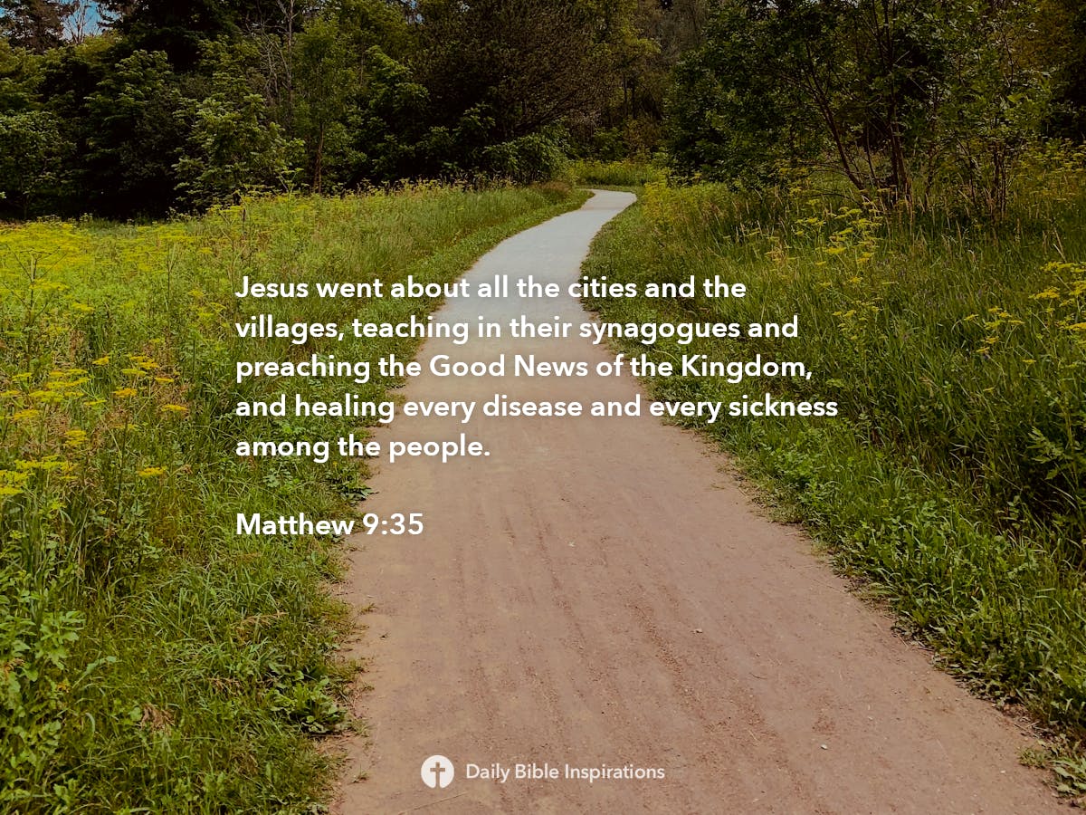 Matthew 9:35 - Bible Inspirations