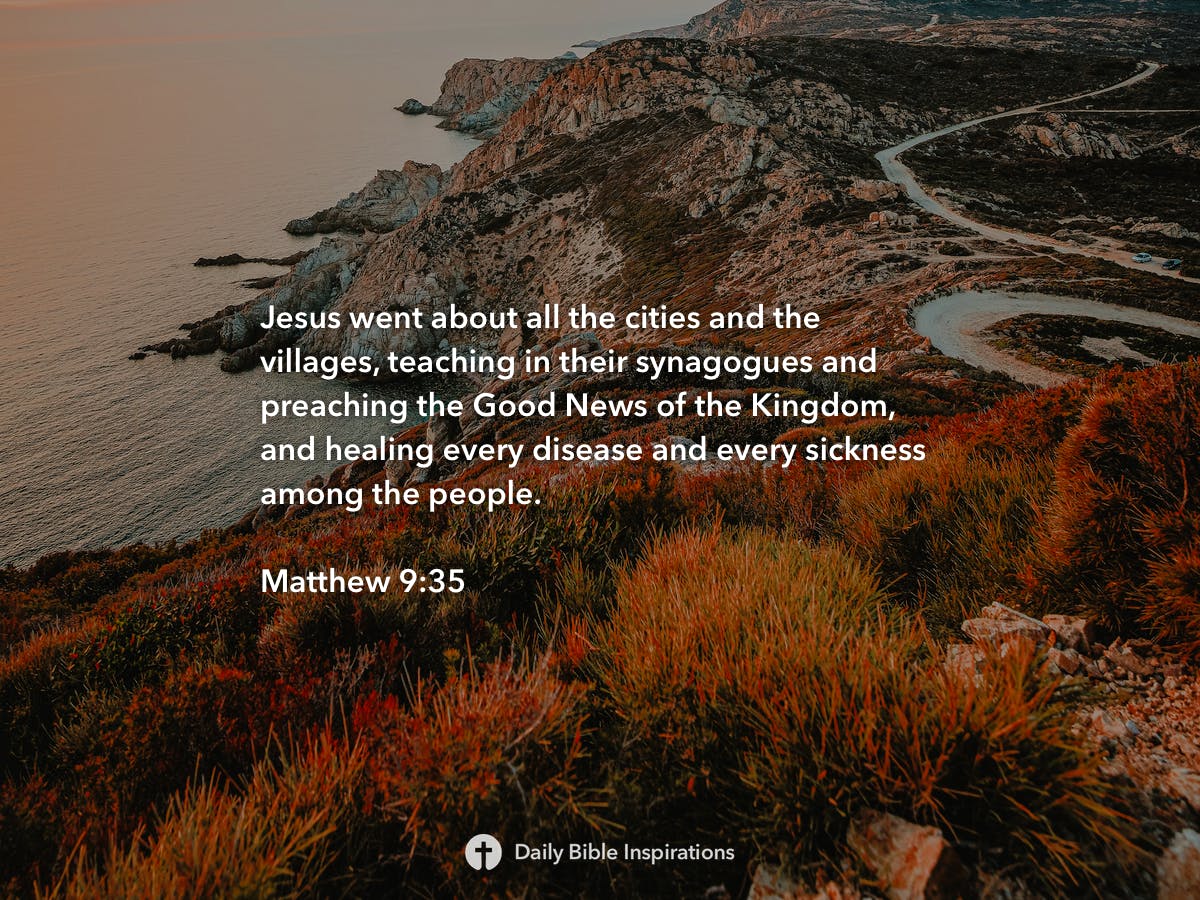Matthew 9:35 - Daily Bible Inspirations
