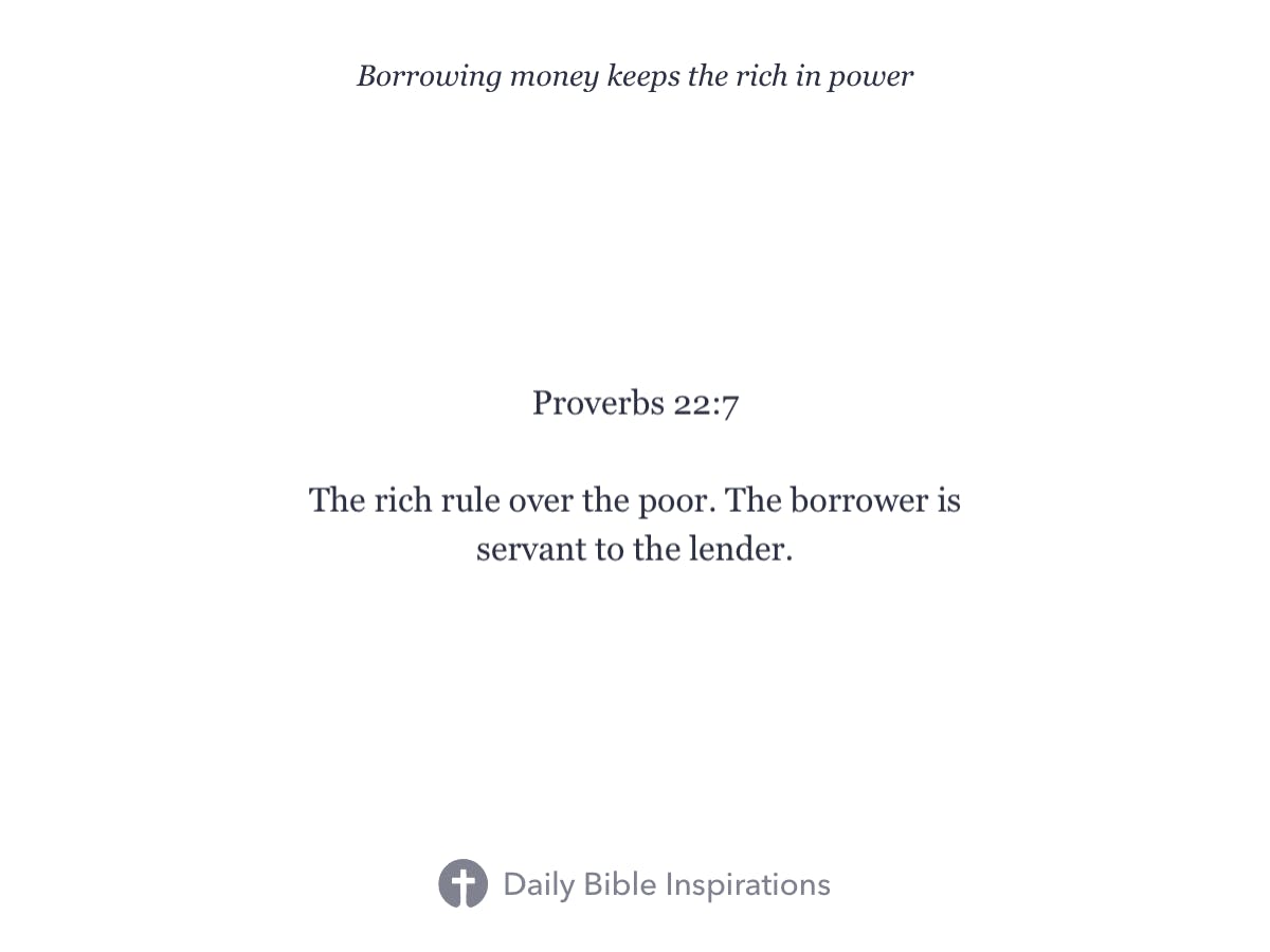 Proverbs 22:7 - Daily Bible Inspirations