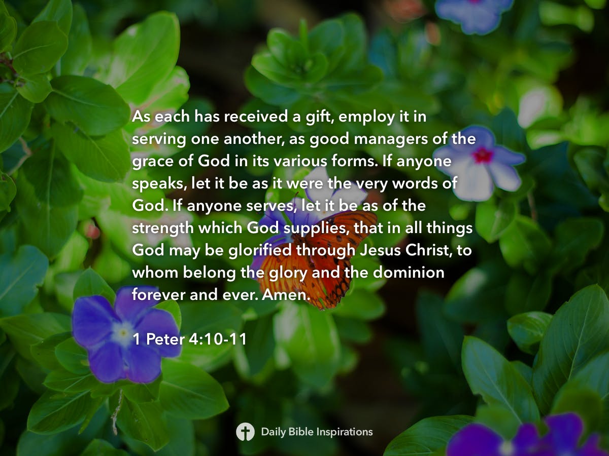 1 Peter 4:10-11 | Daily Bible Inspirations