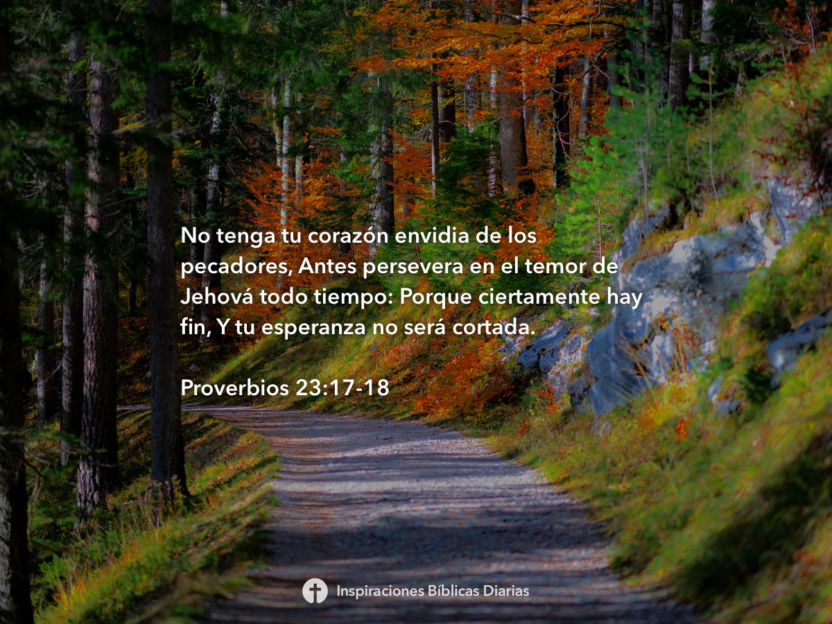 Proverbios 23:17-18 - Inspiraciones Bíblicas Diarias