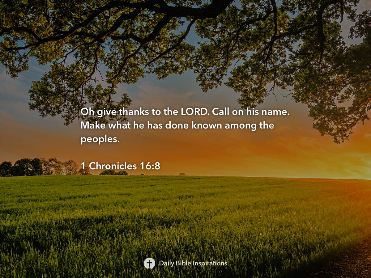 1 Chronicles 16:8 - Daily Bible Inspirations