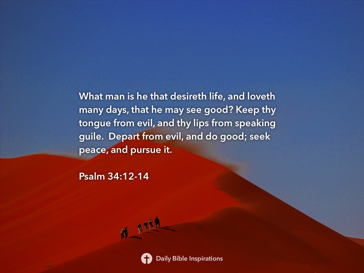 Psalm 34 12 14 Daily Bible Inspirations