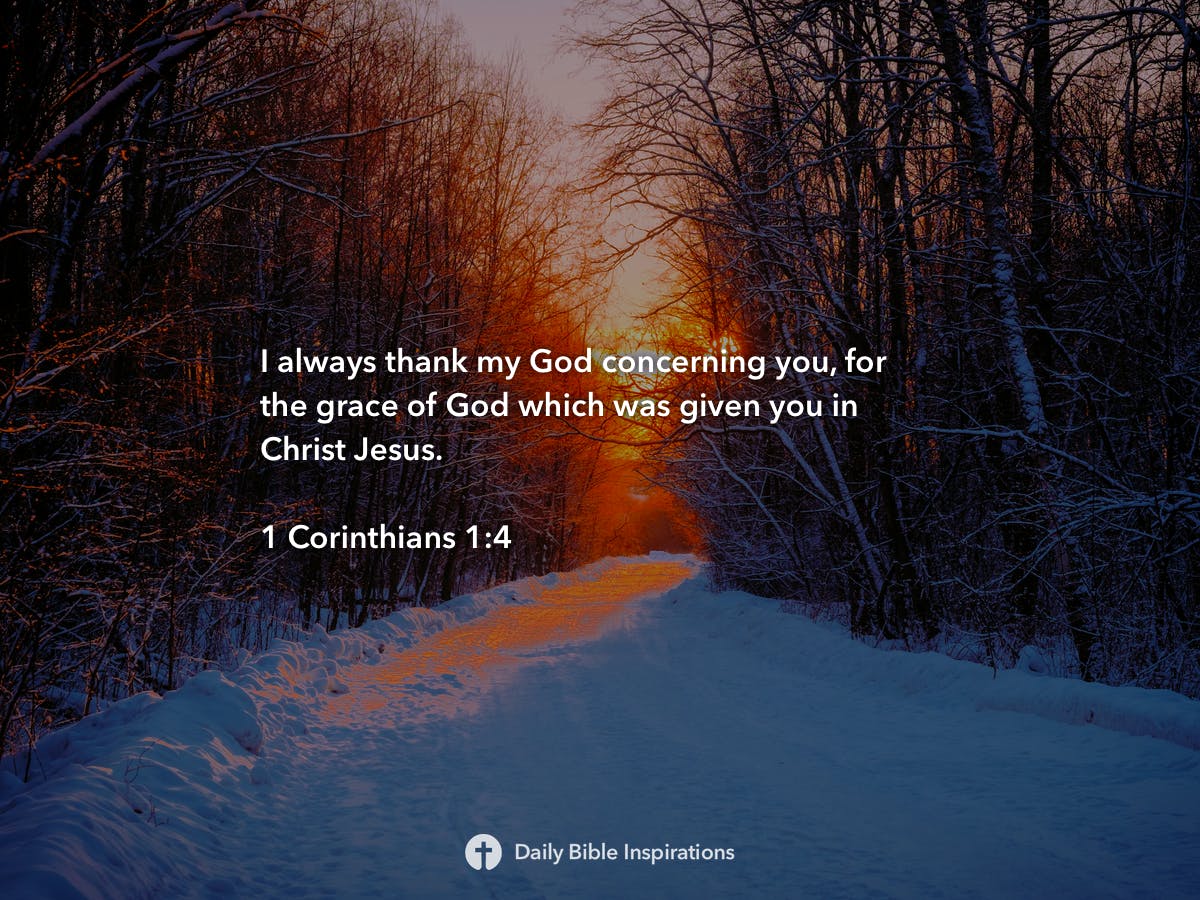 1 Corinthians 1:4 - Daily Bible Inspirations