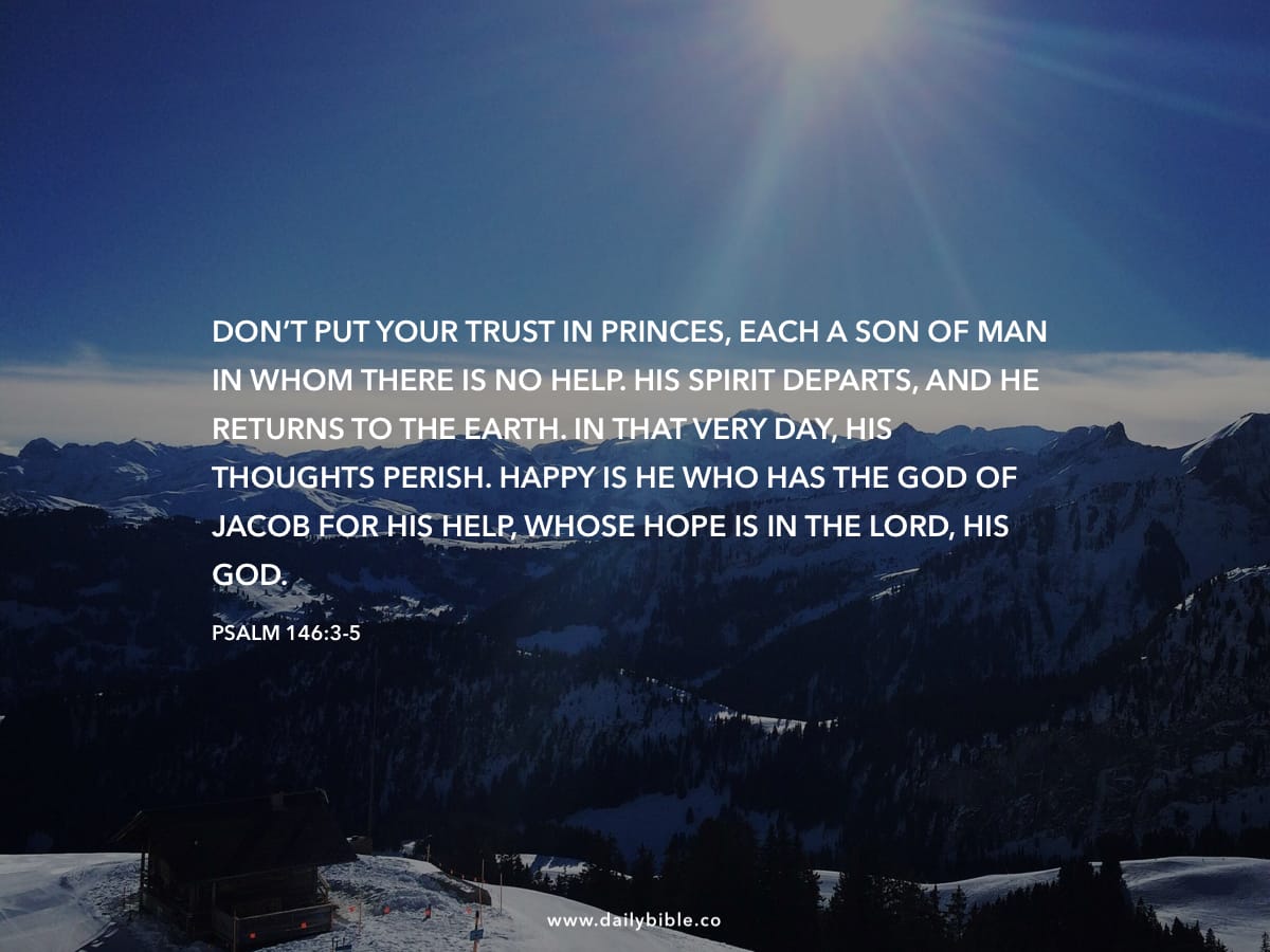 Psalm 146:3-5 - Daily Bible Inspirations