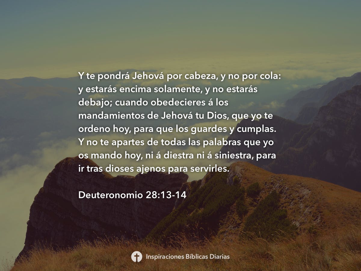 Deuteronomio 28:13-14 - Inspiraciones Bíblicas Diarias