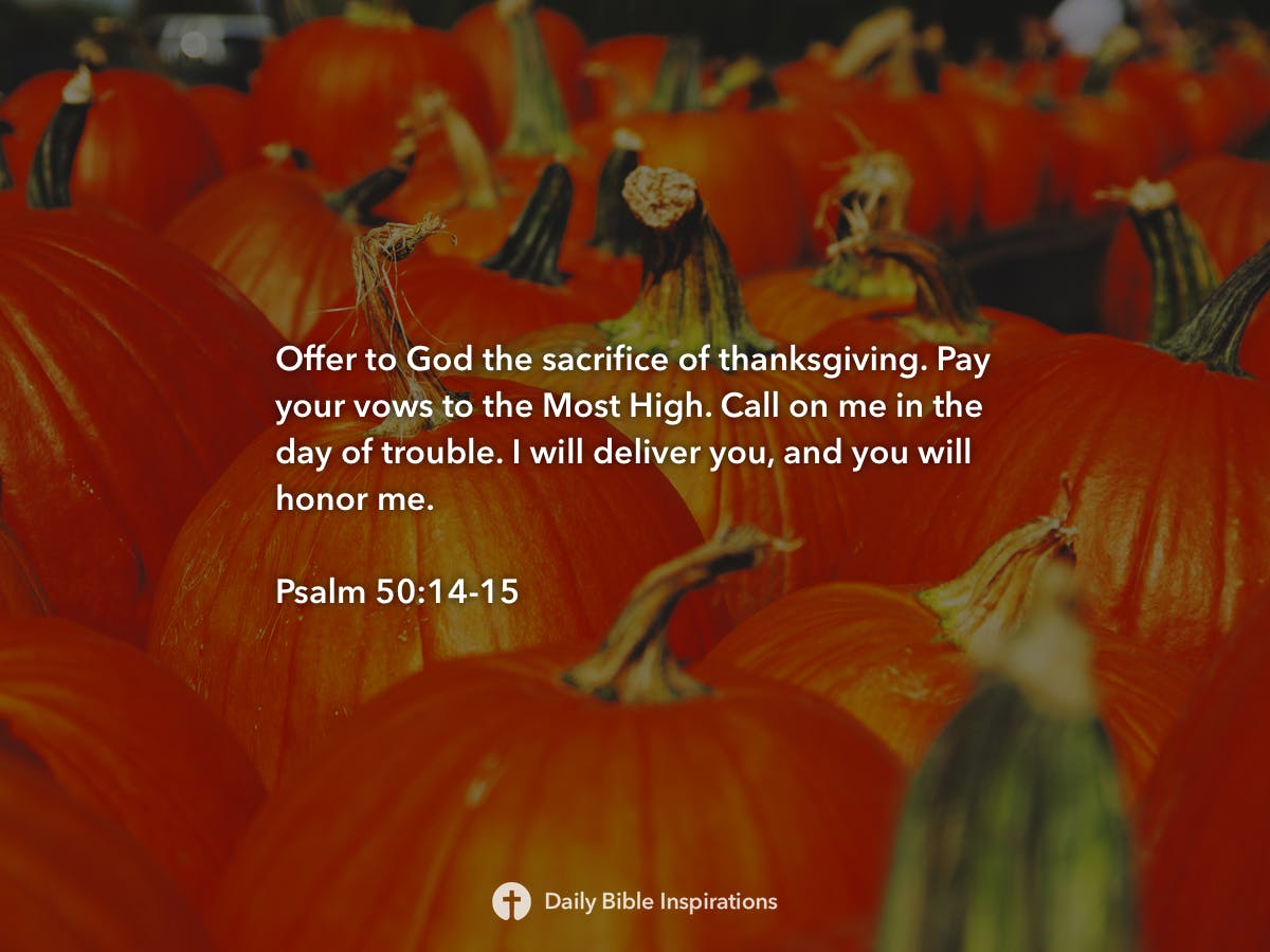 Psalm 50 14 15 Daily Bible Inspirations