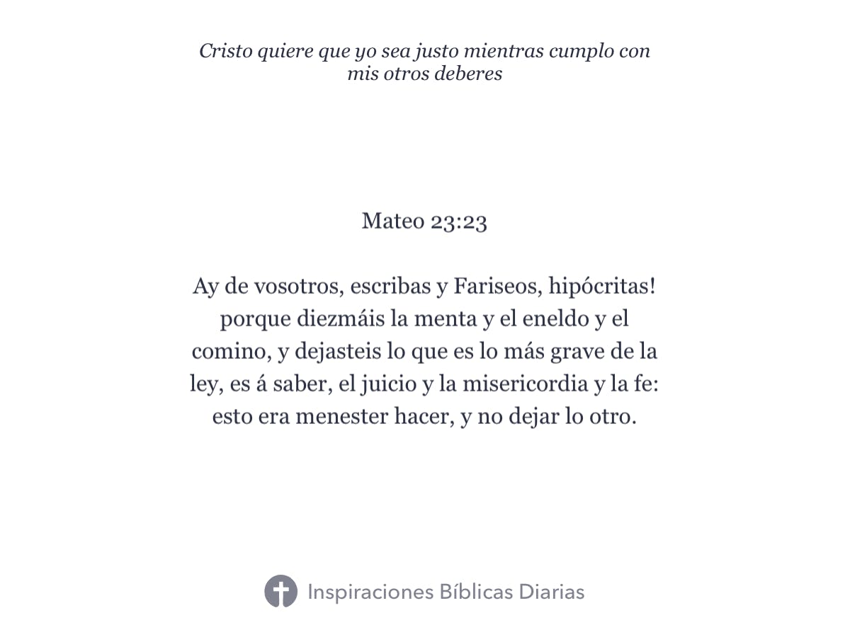 Mateo 23:23 - Inspiraciones Bíblicas Diarias