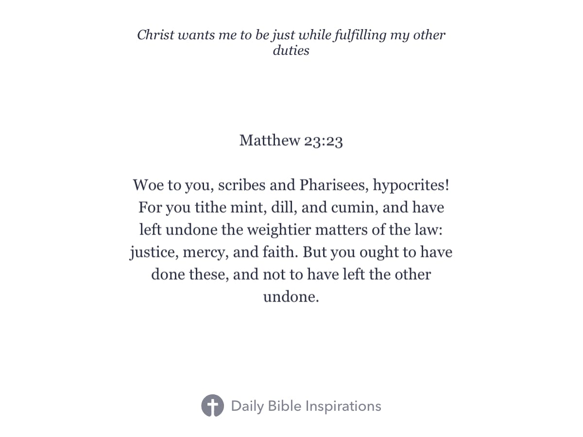 Matthew 23:23 - Daily Bible Inspirations