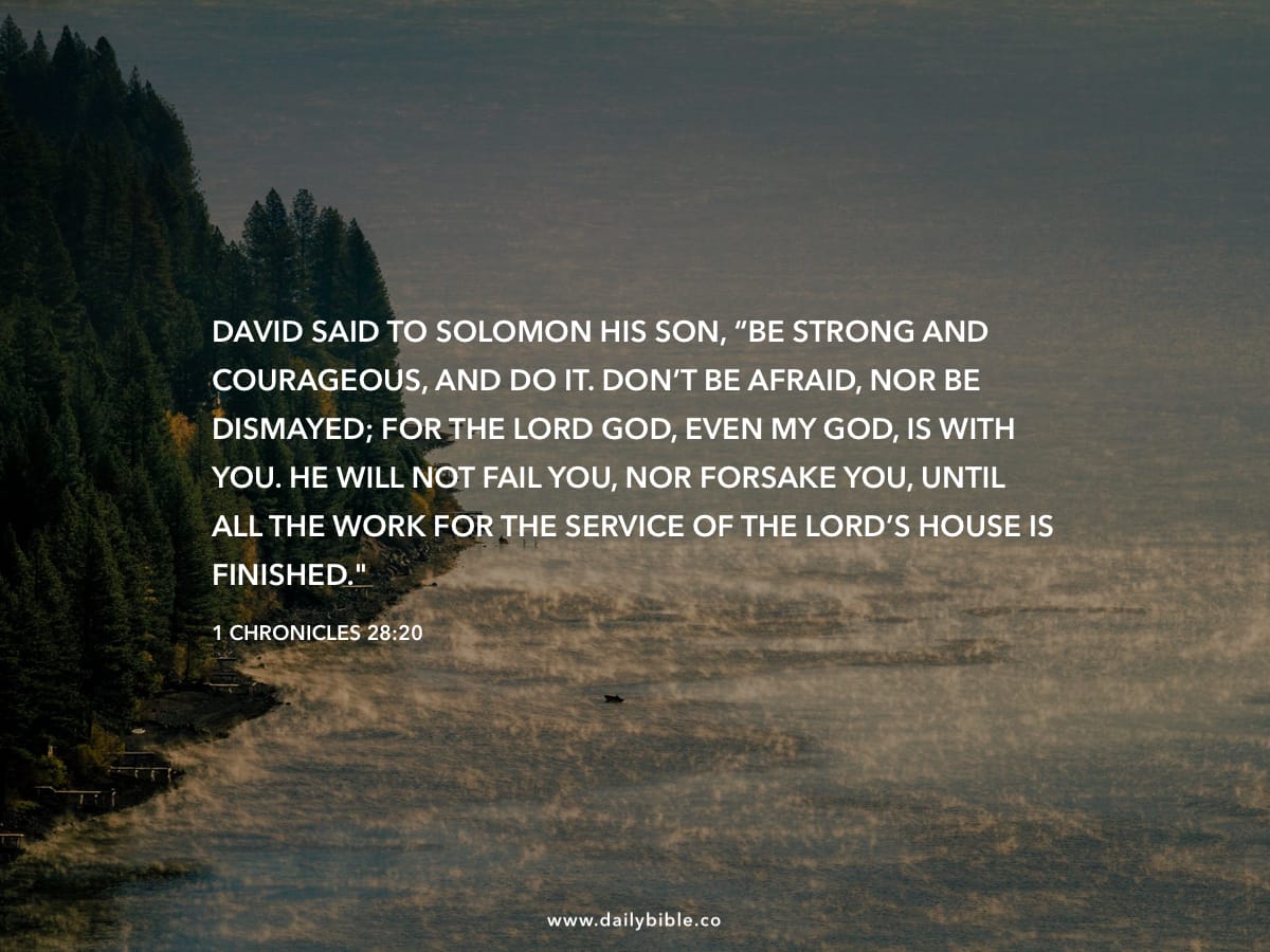 1 Chronicles 28:20 - Daily Bible Inspirations