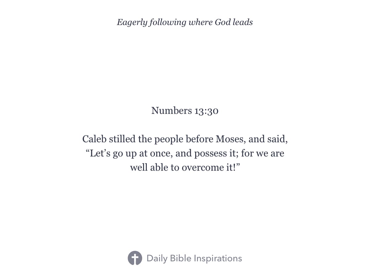 Numbers 13:30 - Daily Bible Inspirations