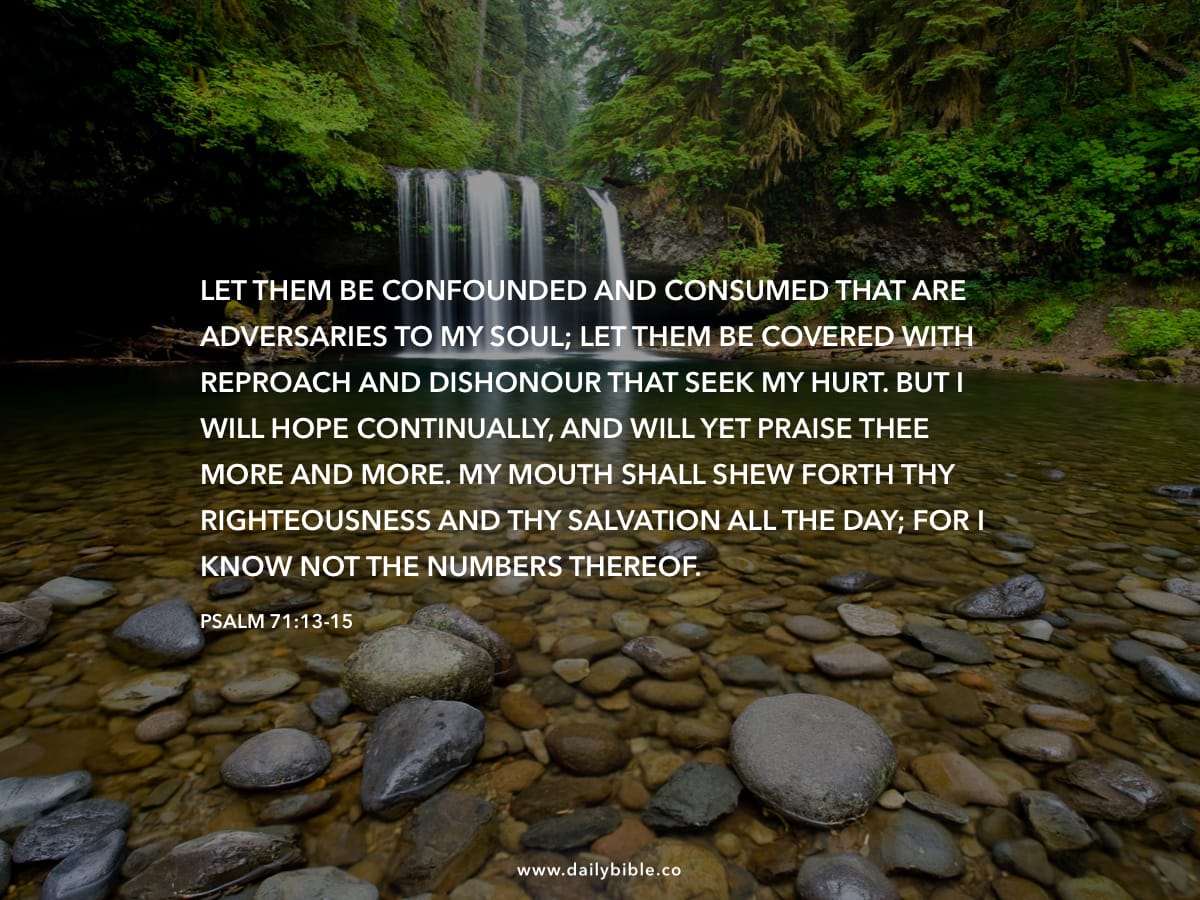 Psalm 71:13-15 - Daily Bible Inspirations