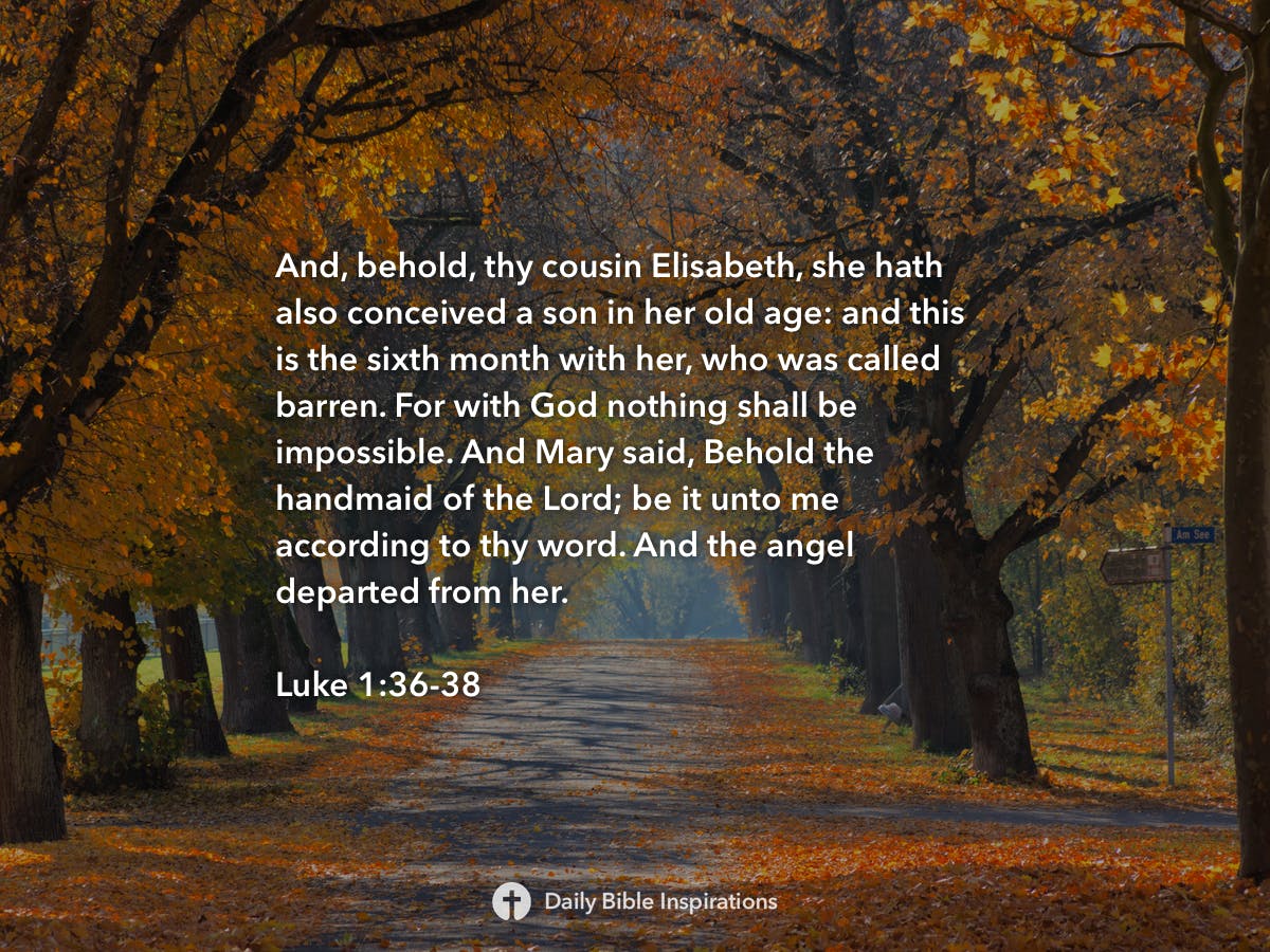 Luke 1:36-38 - Daily Bible Inspirations
