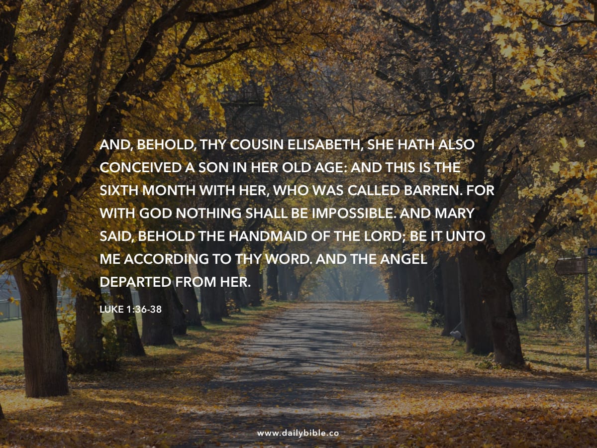 Luke 1:36-38 - Daily Bible Inspirations