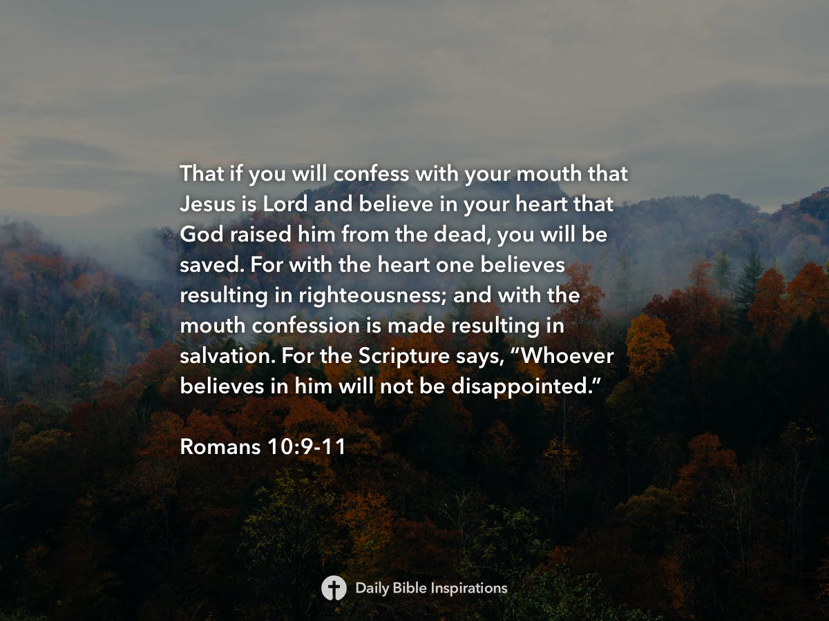 Romans 10:9-11 - Daily Bible Inspirations