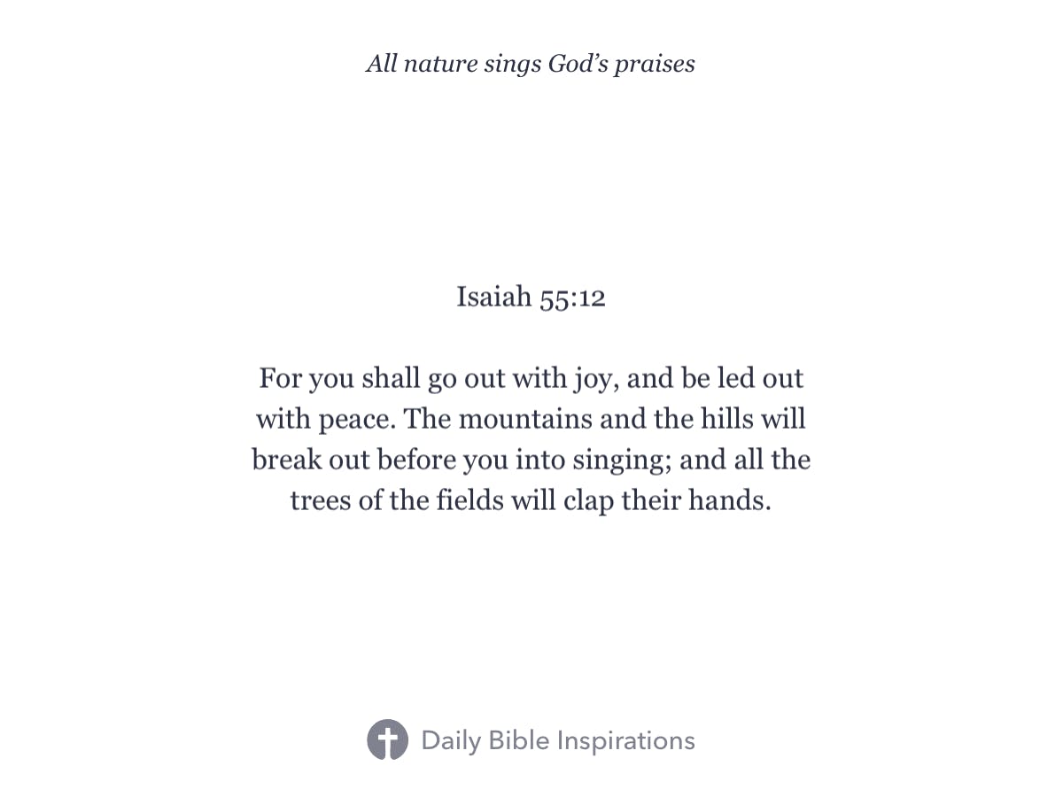 Isaiah 55:12 - Daily Bible Inspirations