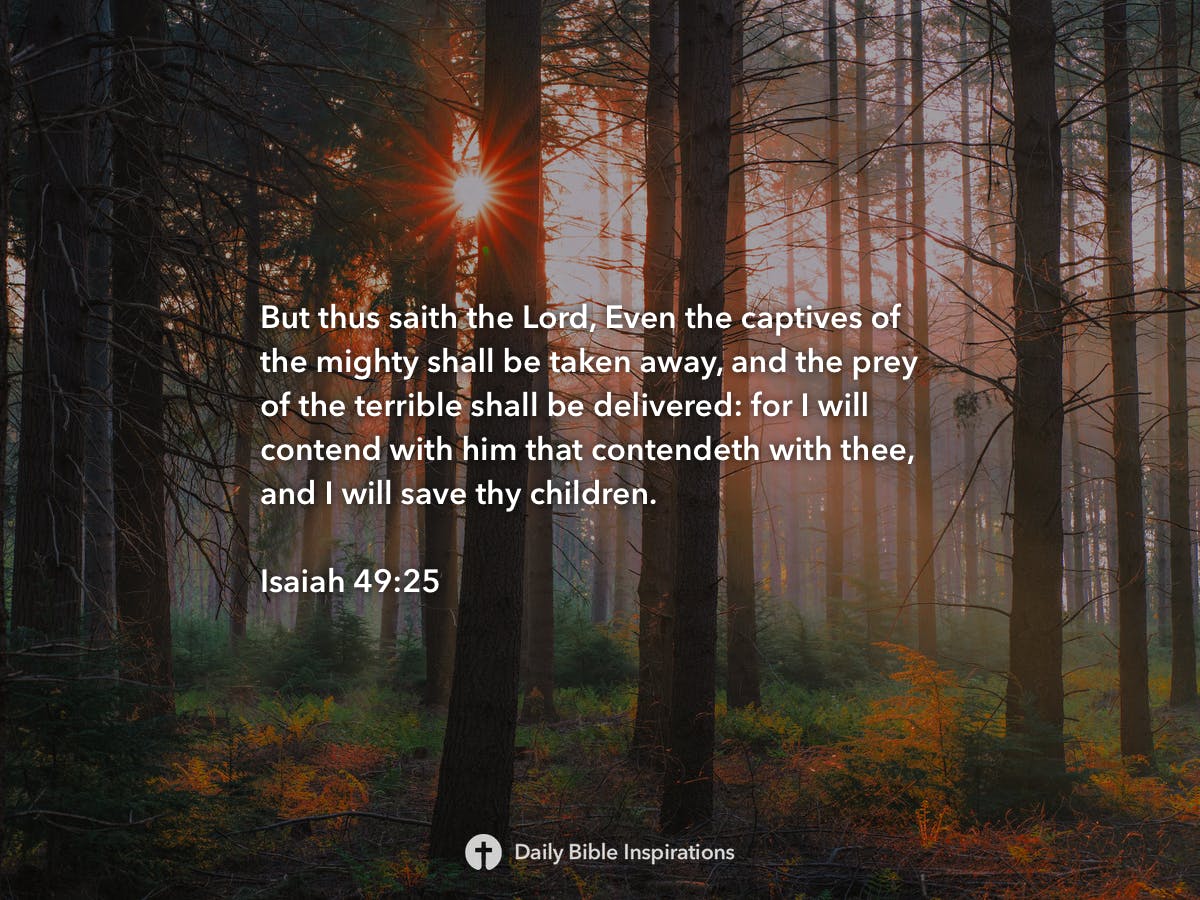 Isaiah 49:25 - Daily Bible Inspirations