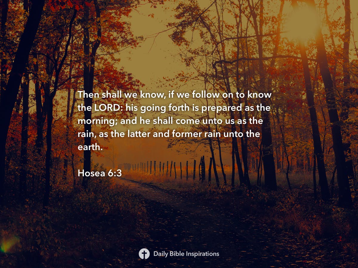 Hosea 6:3 - Daily Bible Inspirations