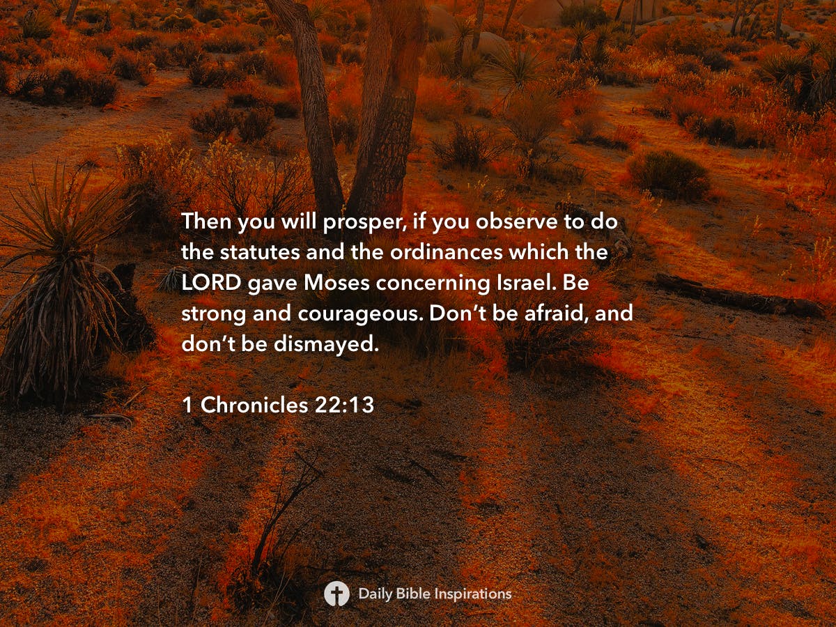 1 Chronicles 22:13 - Daily Bible Inspirations