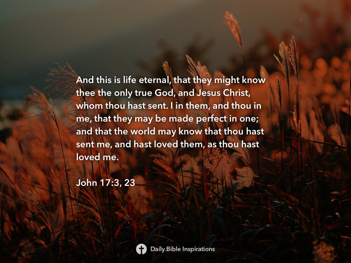 John 17:3, 23 - Daily Bible Inspirations
