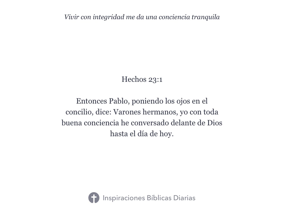 Hechos 23:1 - Inspiraciones Bíblicas Diarias