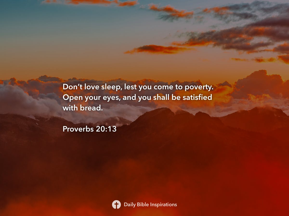 Proverbs 20:13 | Daily Bible Inspirations