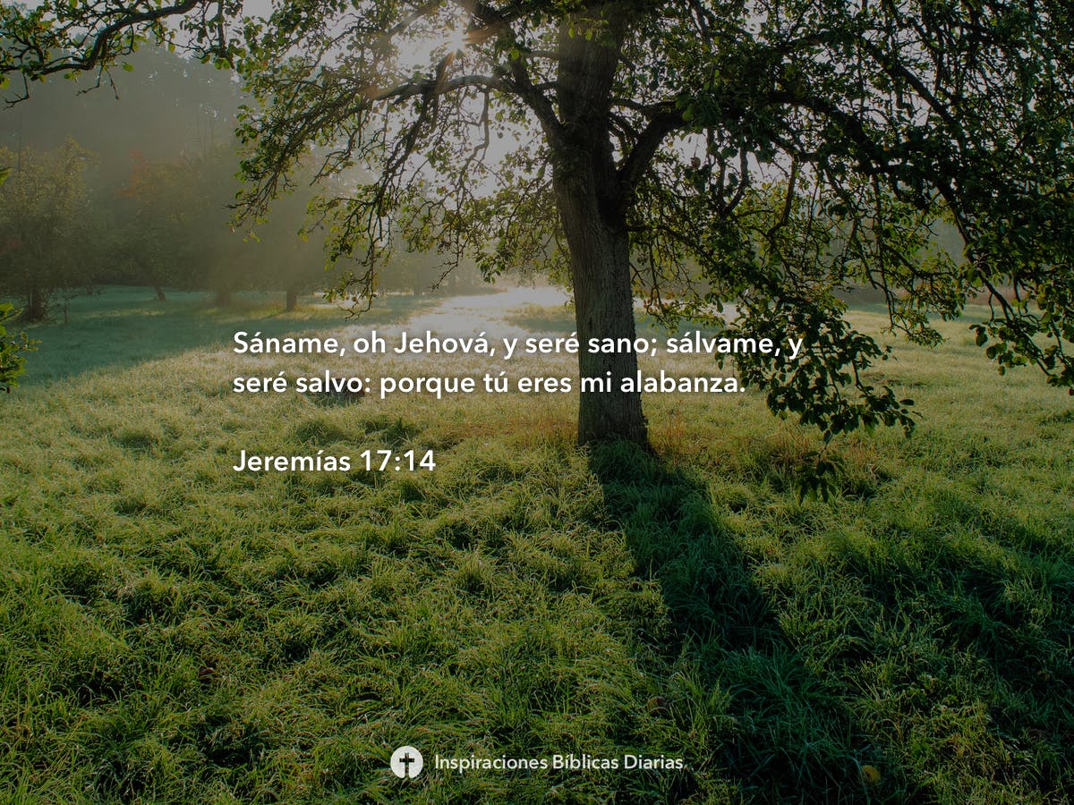 Jeremías 17:14 - Inspiraciones Bíblicas Diarias