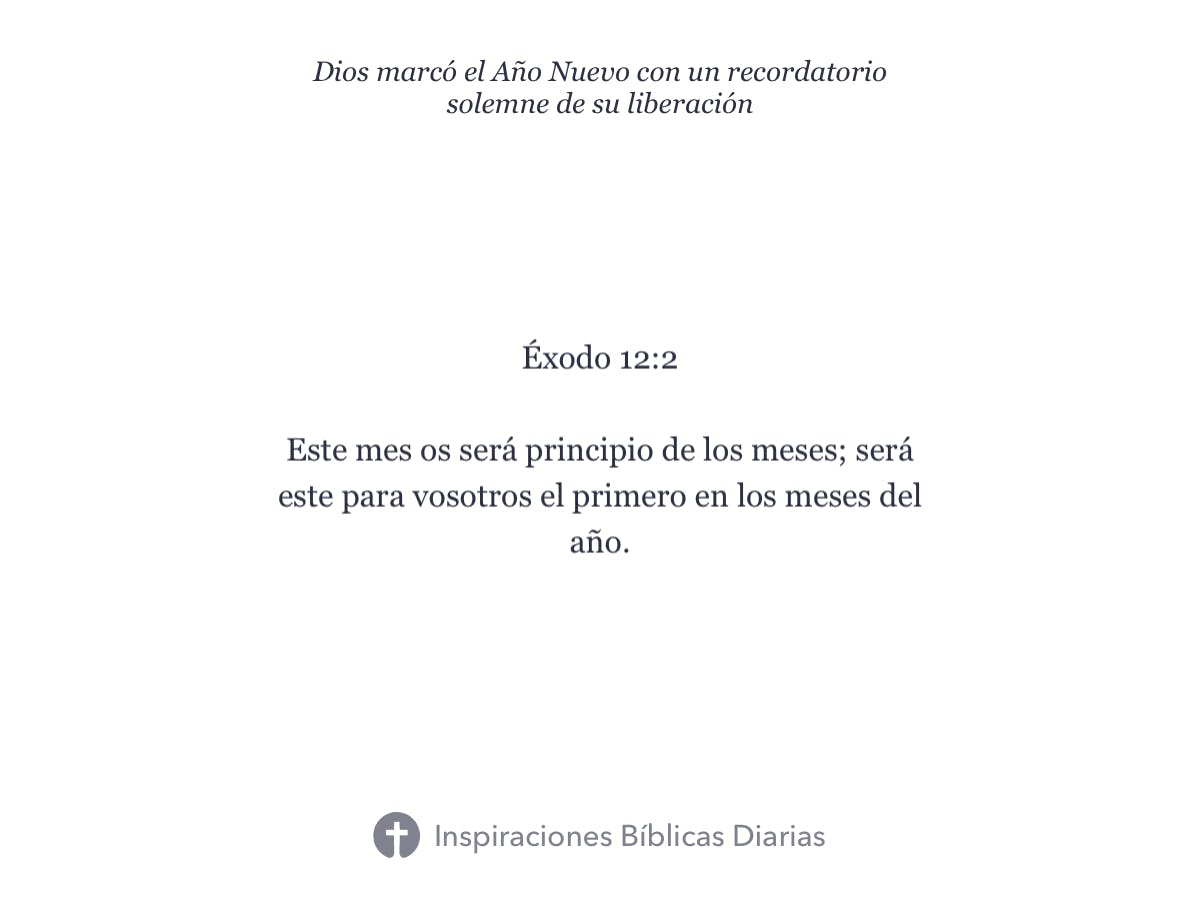 Éxodo 12:2 - Inspiraciones Bíblicas Diarias