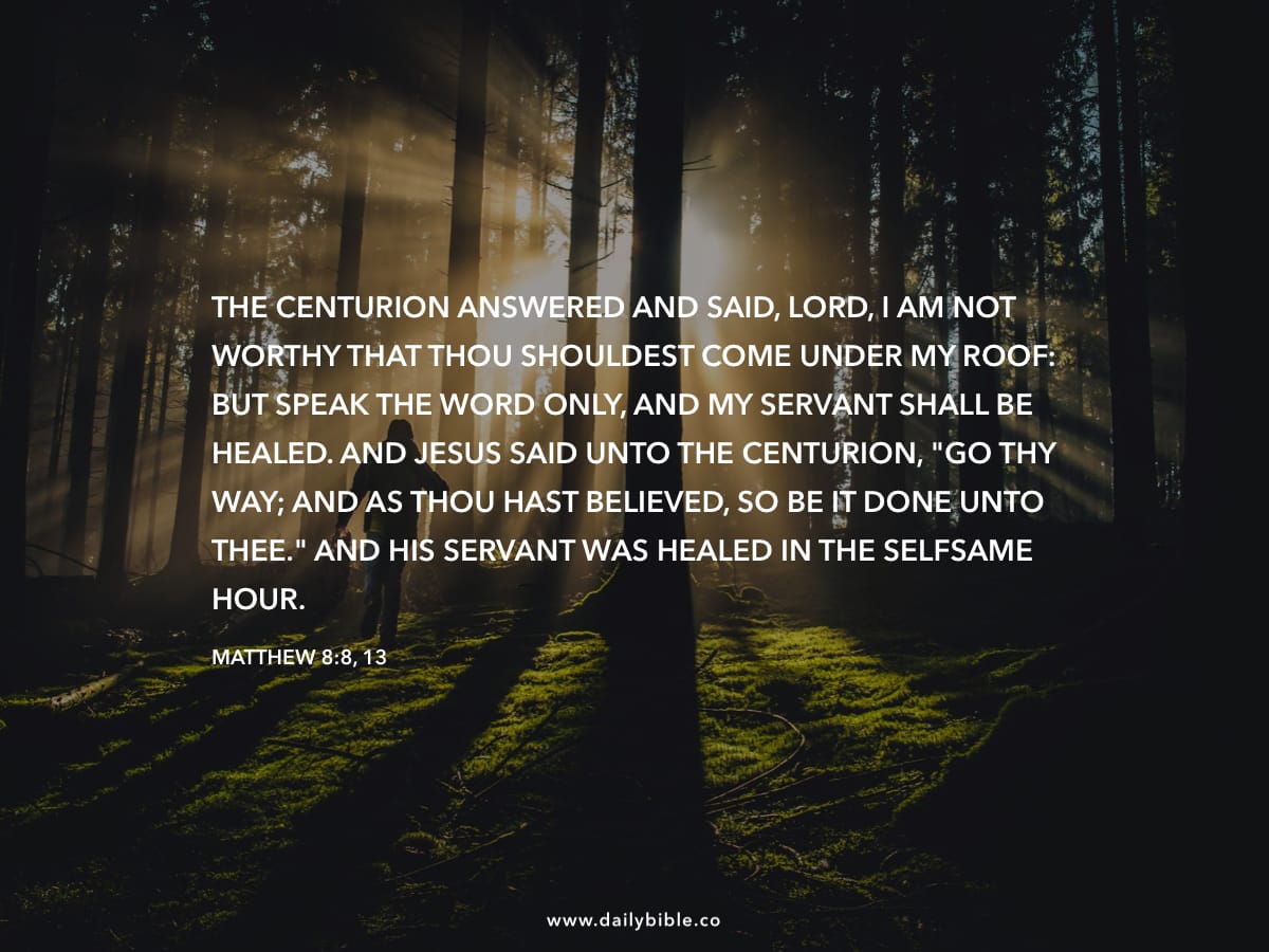 Matthew 8:8, 13 - Daily Bible Inspirations
