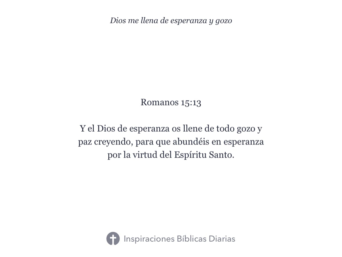 Romanos 15:13 - Inspiraciones Bíblicas Diarias