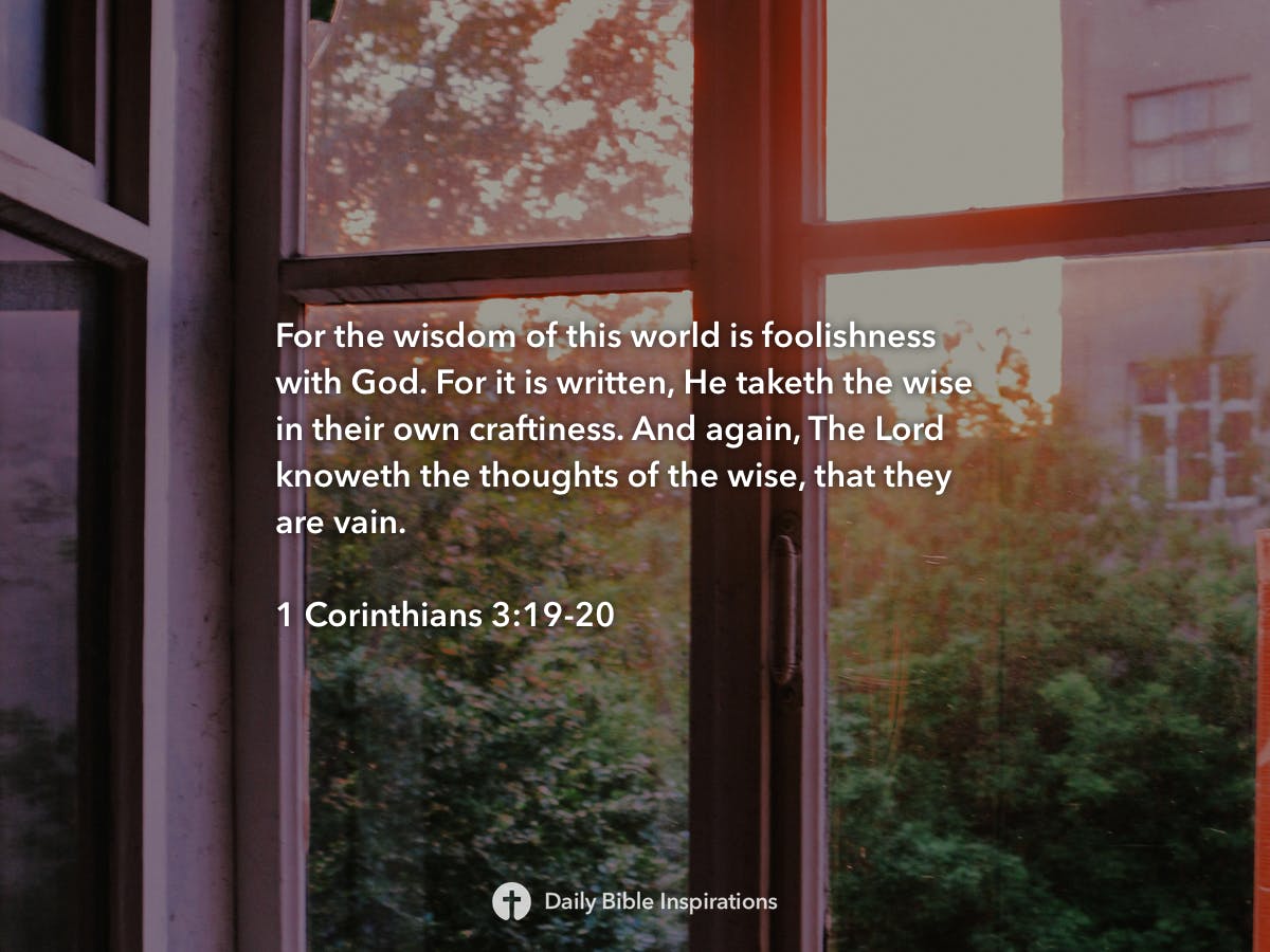 1 Corinthians 3 19 20 Daily Bible Inspirations
