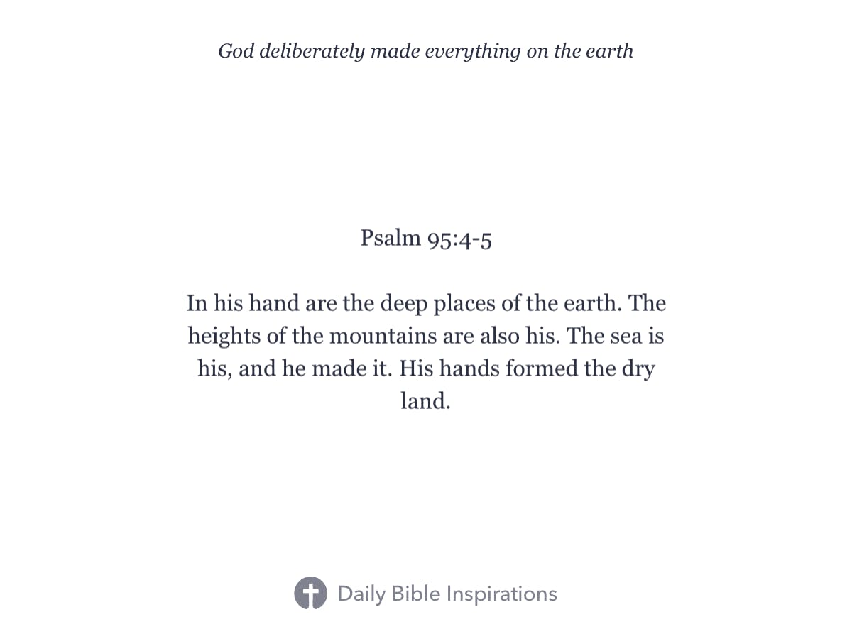 Psalm 95:4-5 - Daily Bible Inspirations
